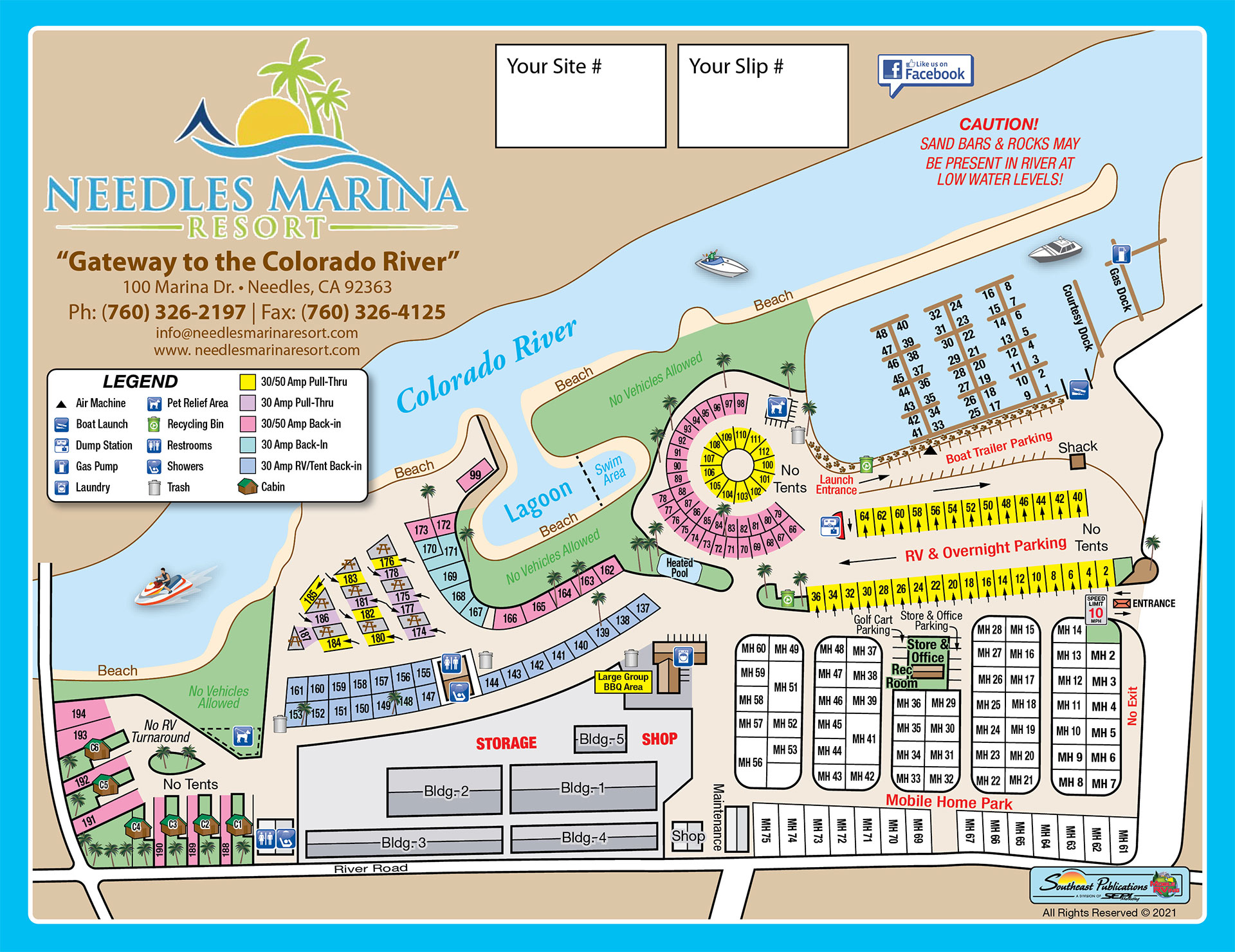 Resort Map – RV Park and RV Resort: Needles Marina Resort